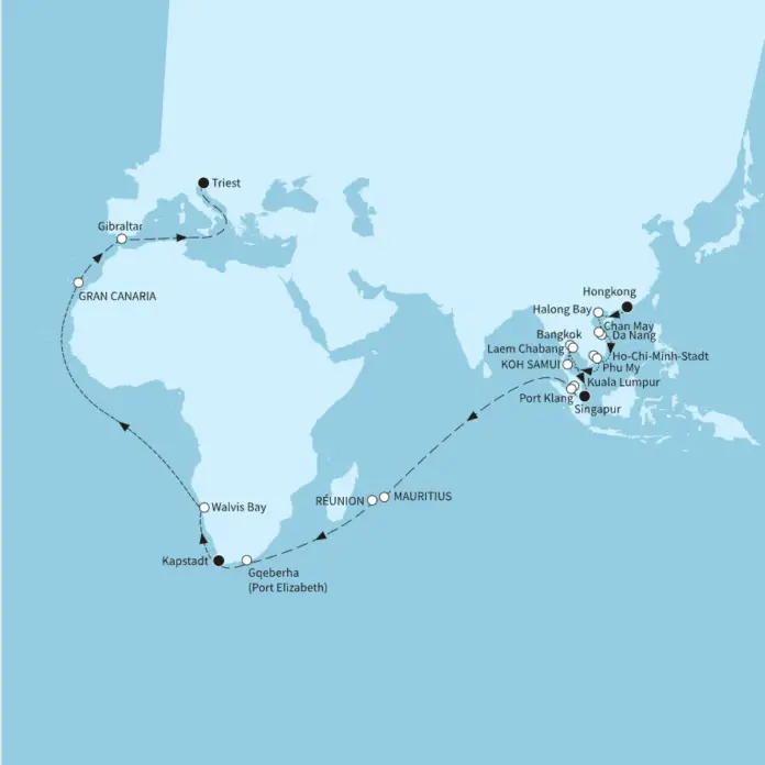 Mein Schiff 6 Routen 2020